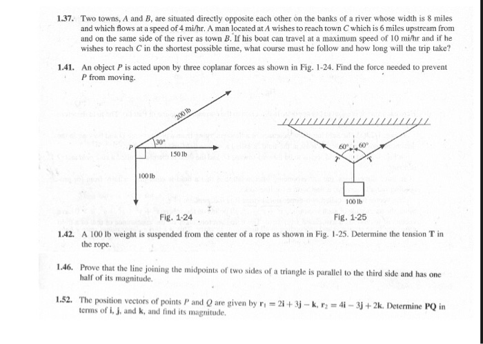 Solved Two towns, A and B, are situated directly opposite | Chegg.com