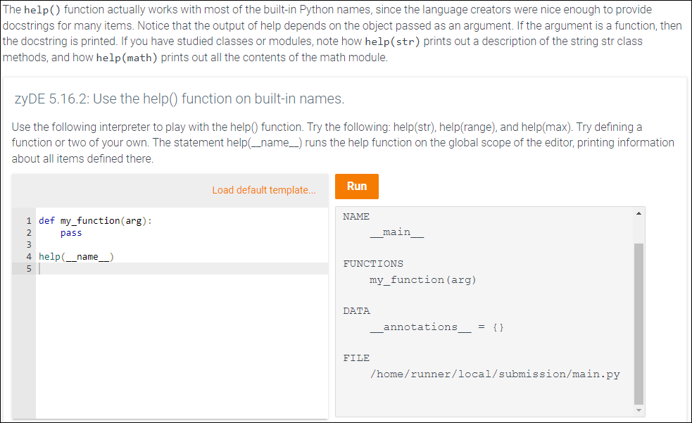 Solved The Help Function Actually Works With Most Of The