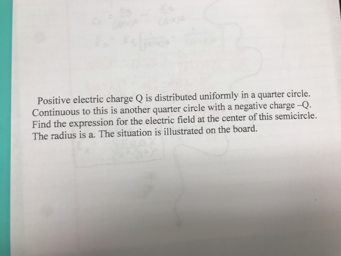 Solved Positive electric charge Q is distributed uniformly | Chegg.com Solved Positive electric charge Q is distributed uniformly | Chegg.com