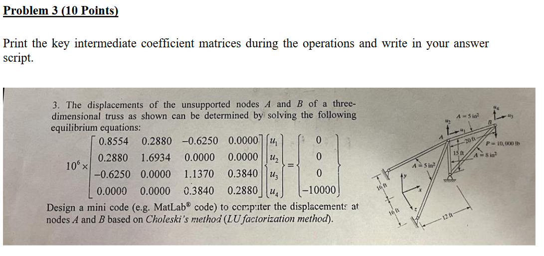 Solved Problem 3 (10 Points) Print the key intermediate | Chegg.com