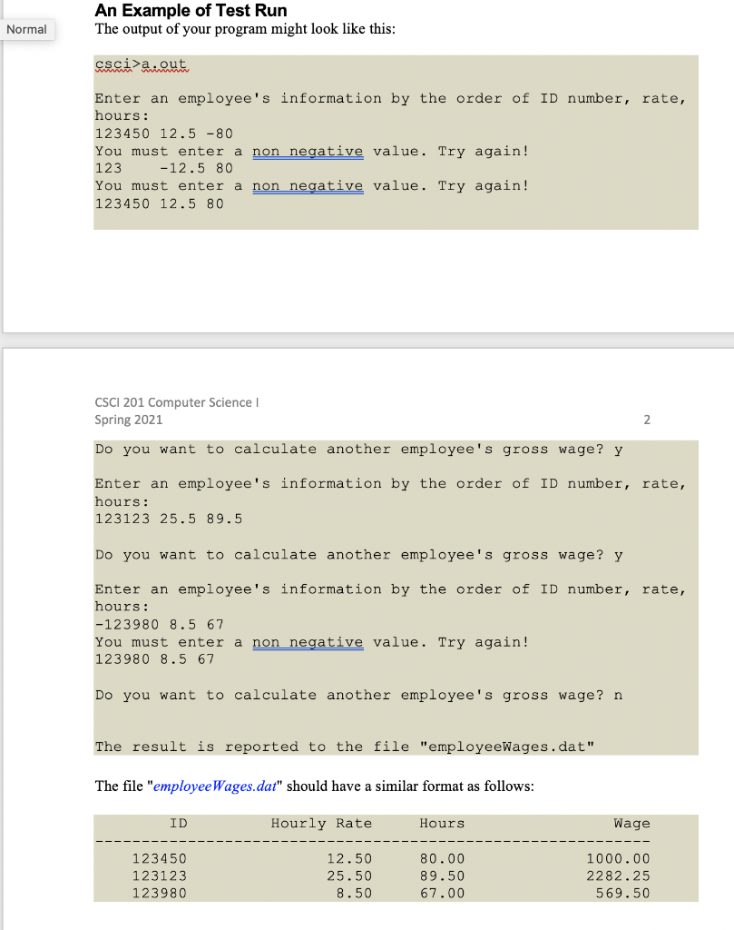 Solved PROJECT 4 PAYROLL SYSTEM (Version 1) Heading 4 | Chegg.com