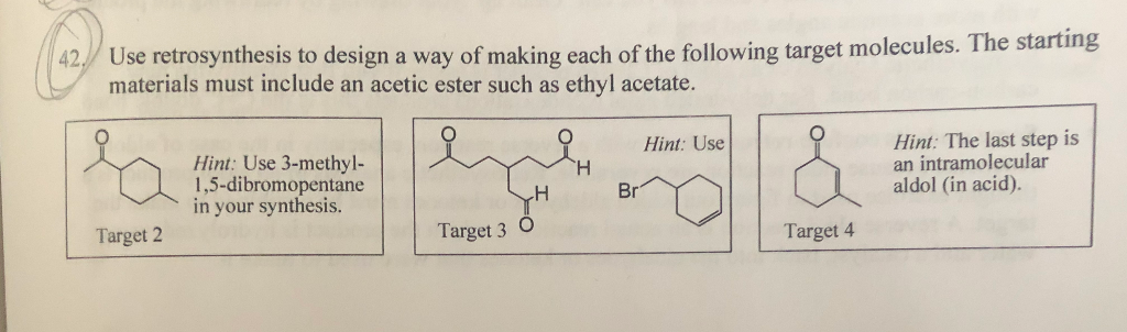 Solved Use retrosynthesis to design a way of making each of | Chegg.com