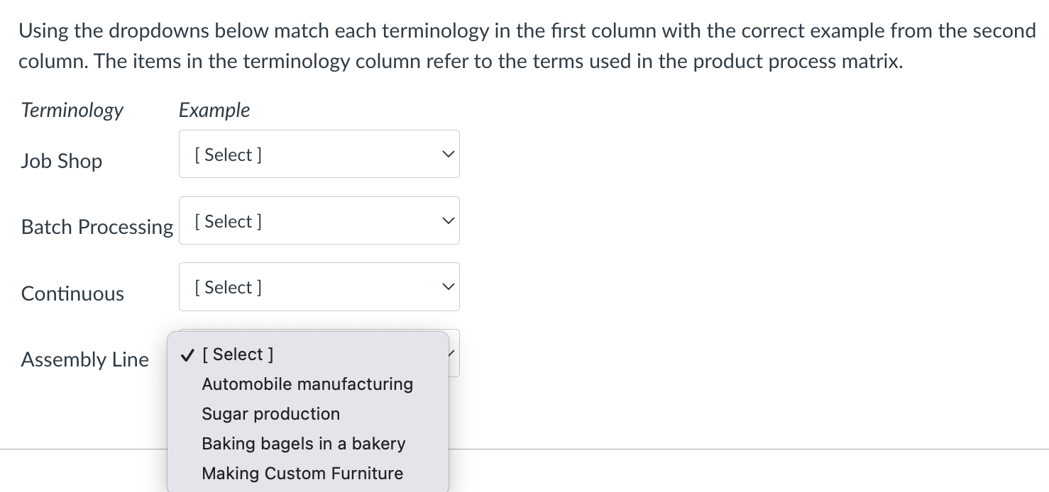 Solved Using The Dropdowns Below Match Each Terminology In 