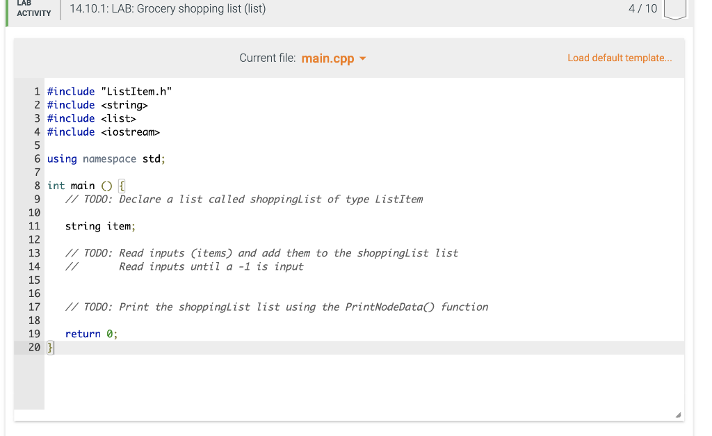 Solved In C++ please! Only main needs to be modified as the | Chegg.com