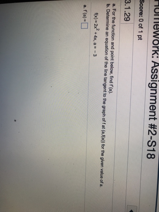 Solved Homework Assignment 2 S18 Score 0 Of 1 Pt 3 1 29