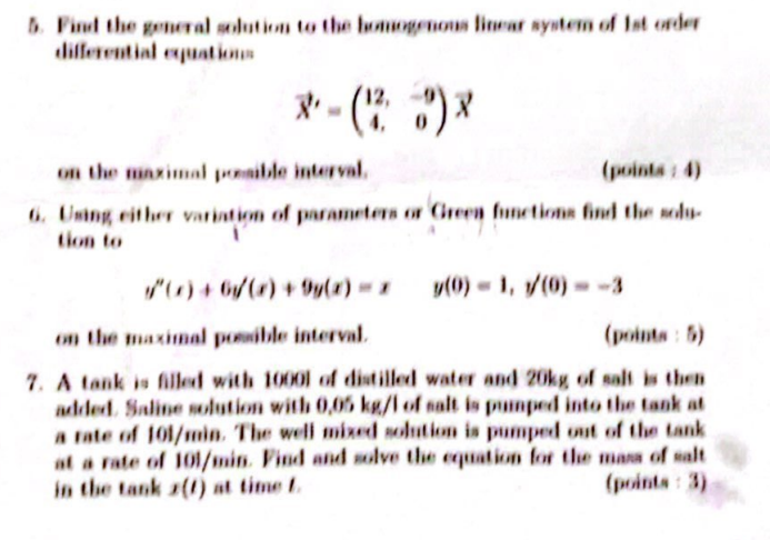 Solved 5. Find the general adution to the lesmegenona linear | Chegg.com