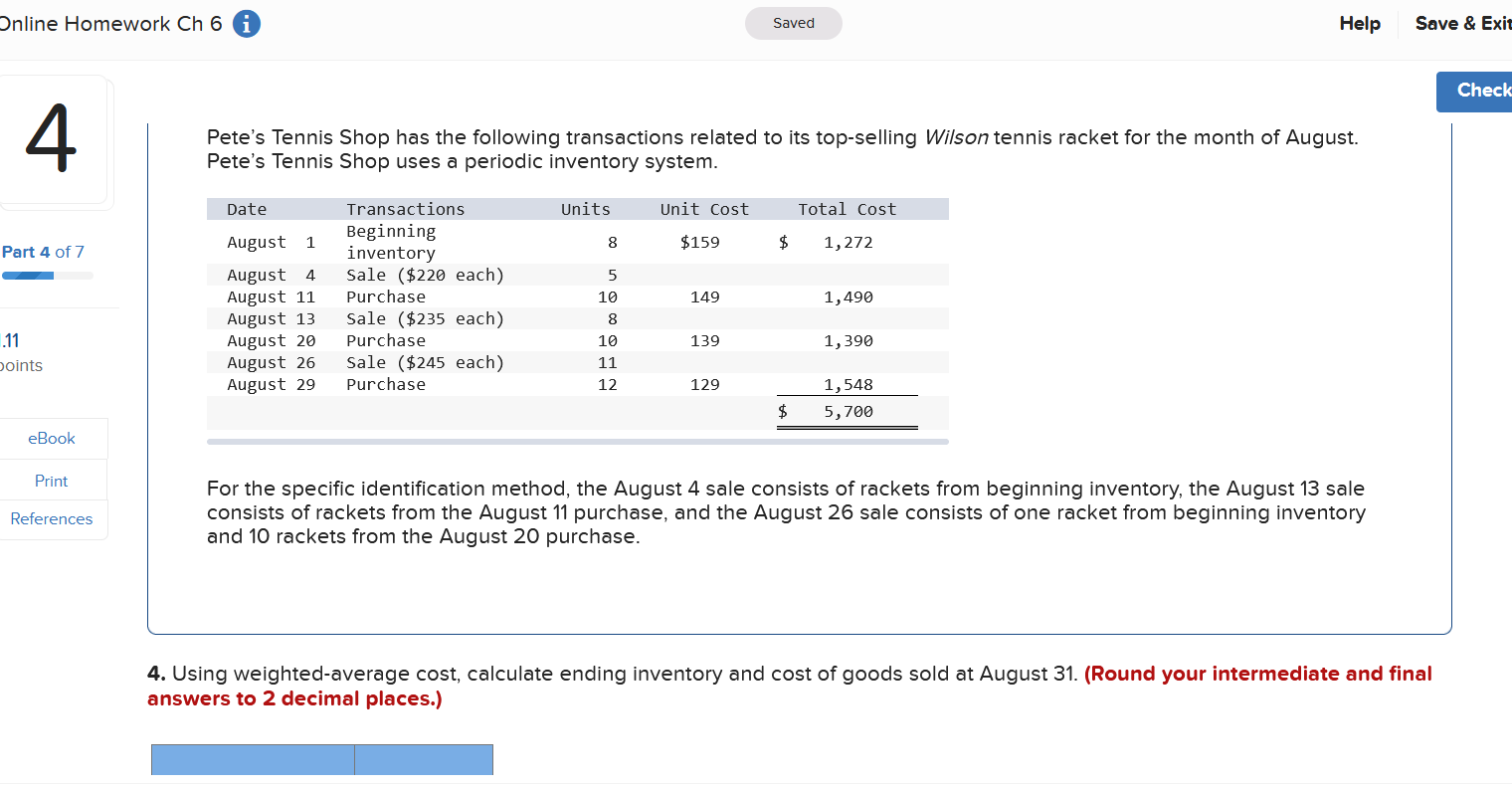 Solved Pete's Tennis Shop has the following transactions | Chegg.com