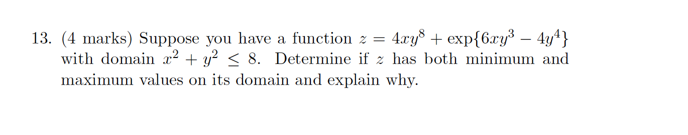 (4 ﻿marks) ﻿Suppose you have a function | Chegg.com
