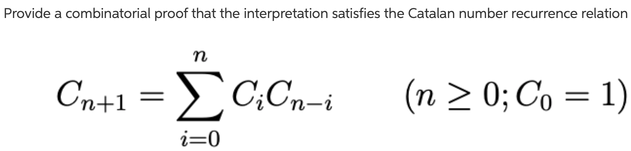 Solved The following is an interpretation of the Catalan | Chegg.com