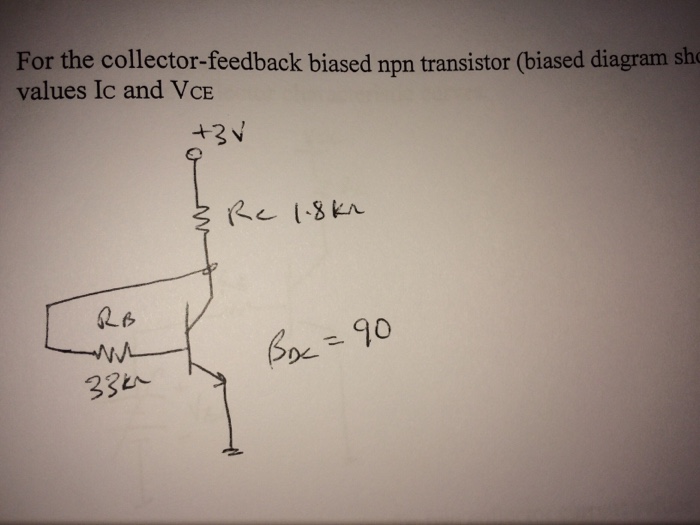 Solved The circuit below shows an npn transistor biased by a | Chegg.com