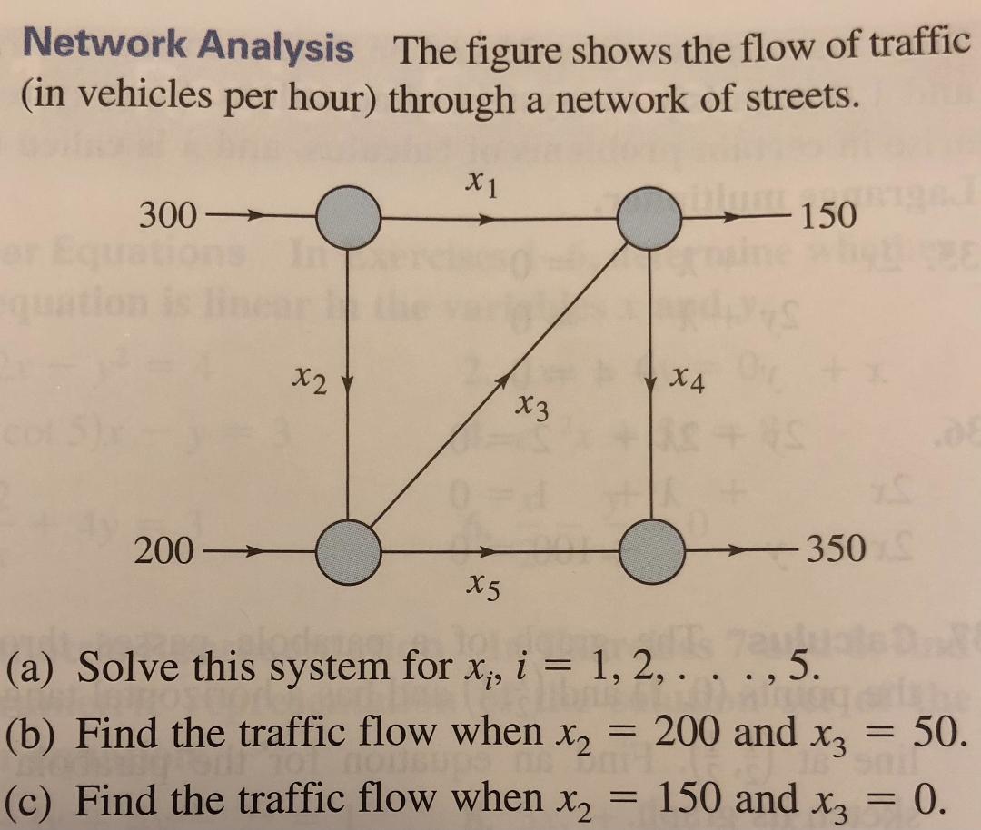 Solved Network Analysis The figure shows the flow of traffic | Chegg.com