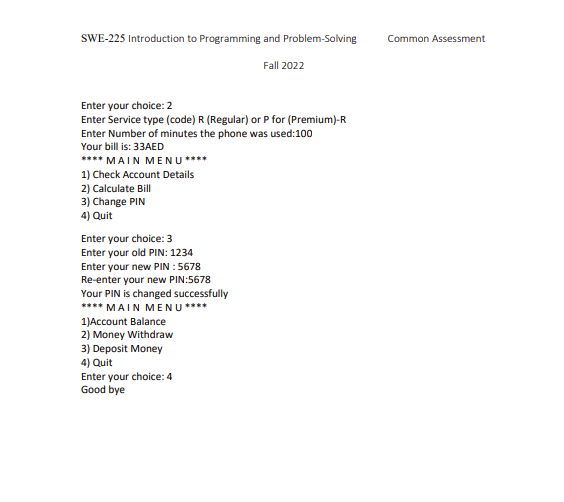 Solved SWE-225 Introduction to Programming and | Chegg.com