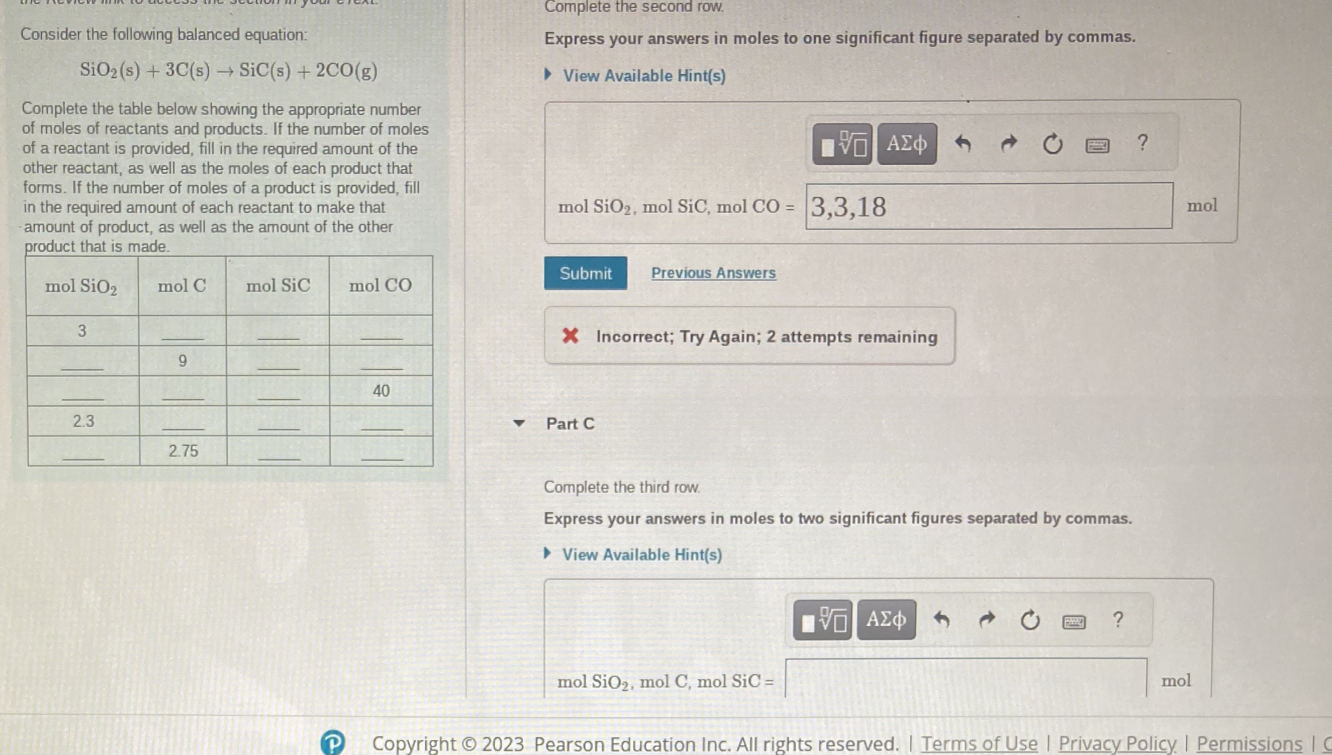 Consider the following balanced equation: SiO2( | Chegg.com