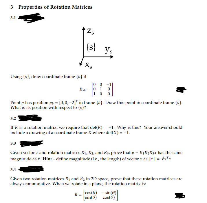 May use matlab.3 ﻿Properties of Rotation | Chegg.com