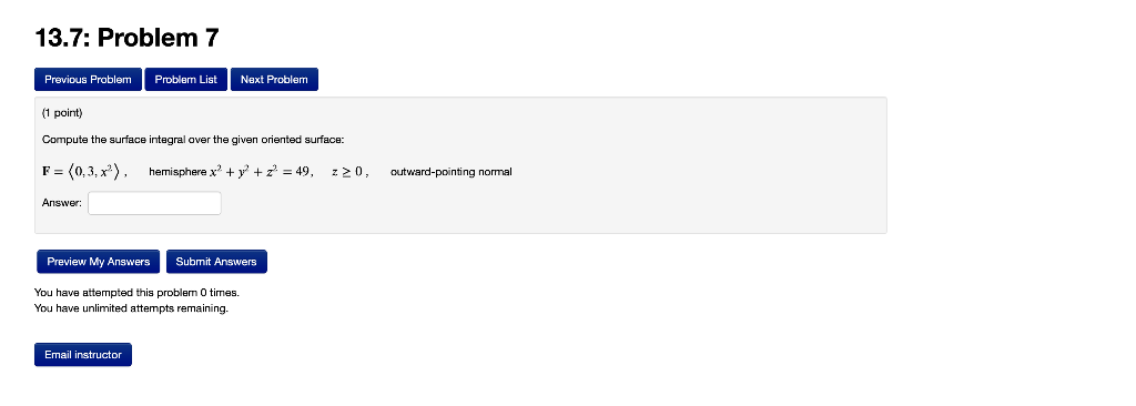 Solved 13.7: Problem 7 Previous Problem Problern List Next | Chegg.com