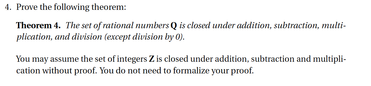 Solved Prove the following theorem: Theorem 4. The set of | Chegg.com