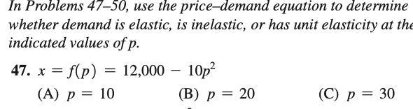 Solved In Problems 47-50, use the price-demand equation to | Chegg.com
