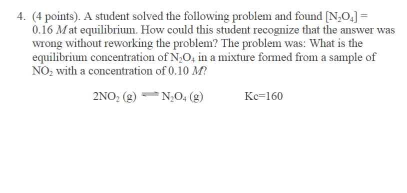 Solved (6 points). Determine the relative concentration | Chegg.com