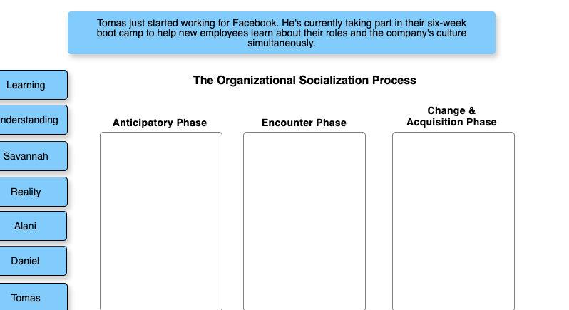 Solved The Organizational Socialization Process This | Chegg.com