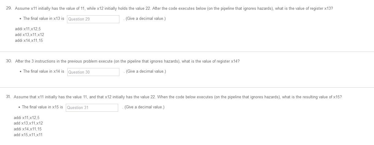 Solved 29. Assume x11 initially has the value of 11 , while | Chegg.com