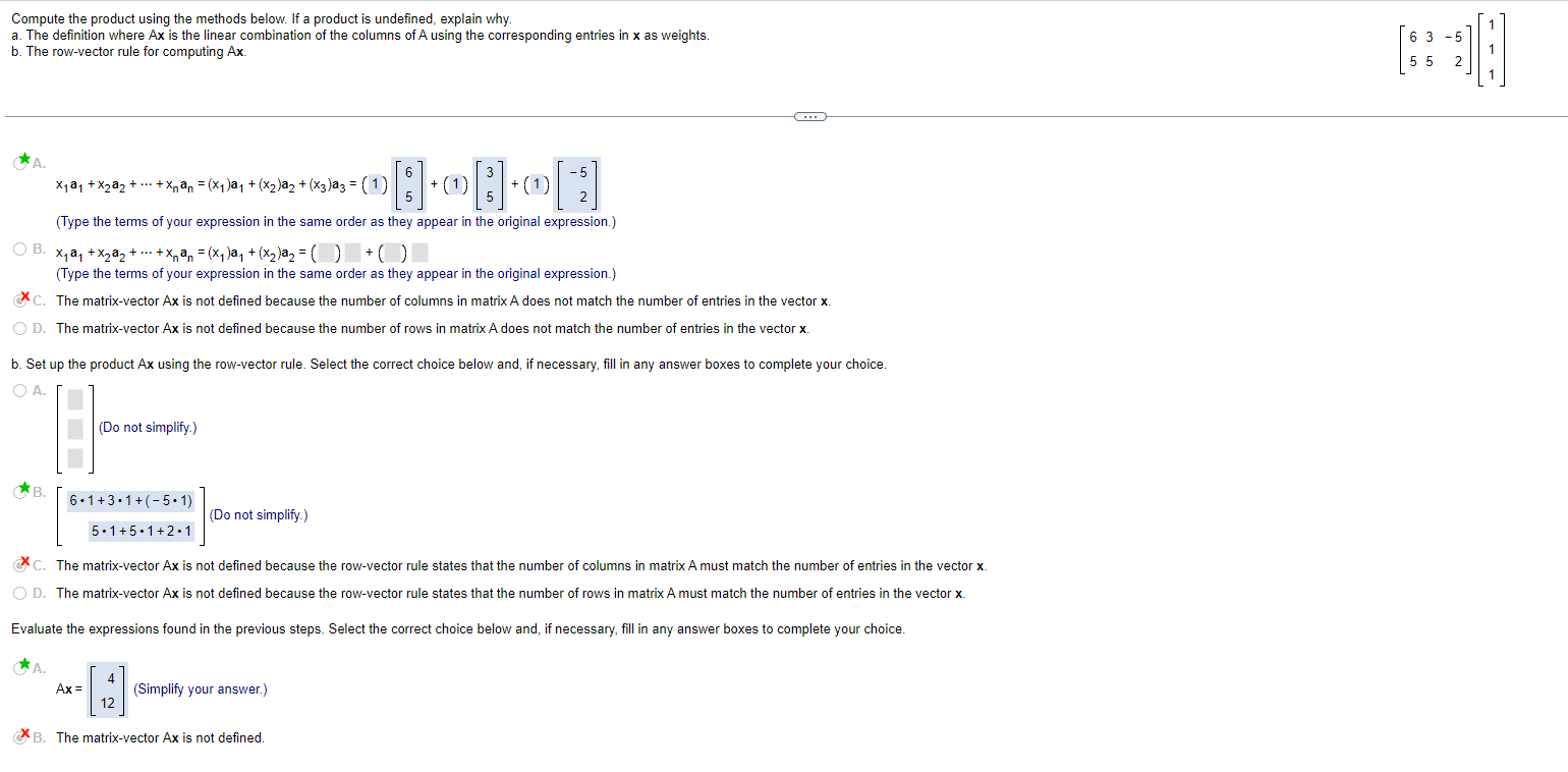 Solved Please use the matrix in the written question instead | Chegg.com