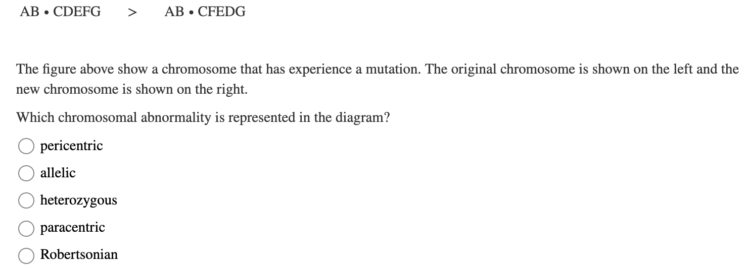 Solved AB • CDEFG AB. CFEDG The figure above show a | Chegg.com