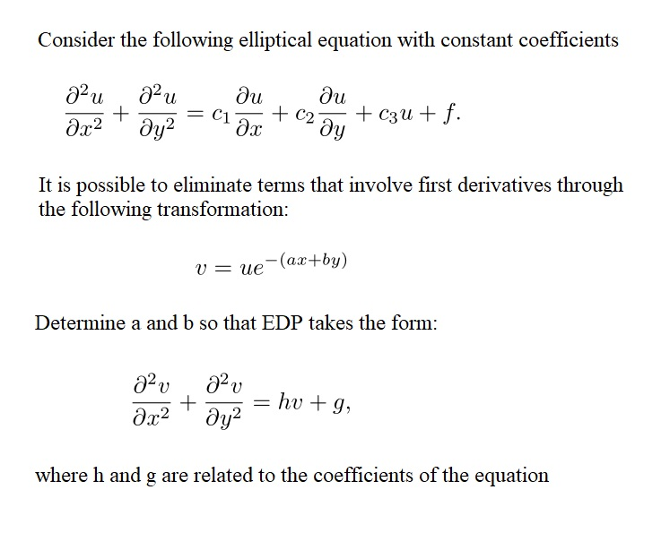 Solved Consider the following elliptical equation with | Chegg.com