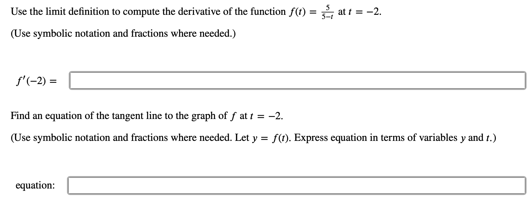 Solved Use the limit definition to compute the derivative of | Chegg.com