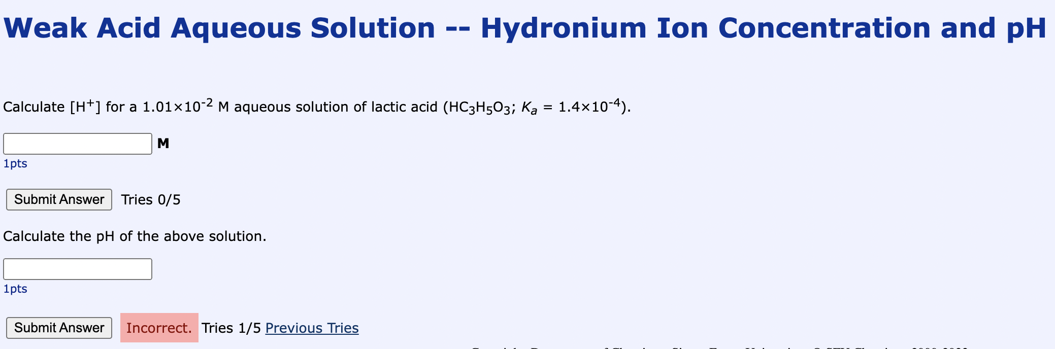Solved Weak Acid Aqueous Solution -- Hydronium Ion | Chegg.com