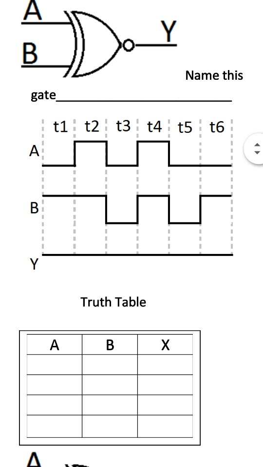 Solved Name this gate t1 t2 t3 t4 t5 t6 Truth Table Name | Chegg.com