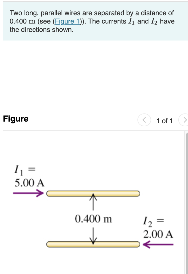 Solved Two long, parallel wires are separated by a distance | Chegg.com