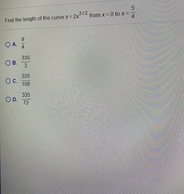 Solved 5 4 Find the length of the curve y = 2x3 372 from x=0 | Chegg.com