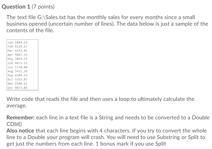 Solved This is a Visual Basic Question: If possible, can | Chegg.com