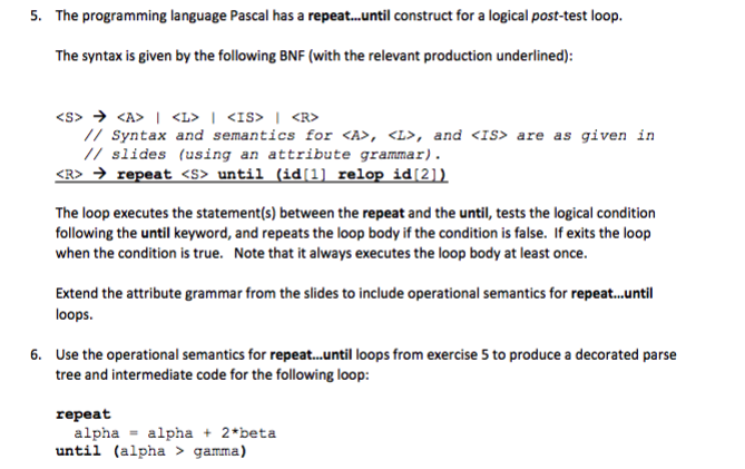 5. The programming language Pascal has a | Chegg.com