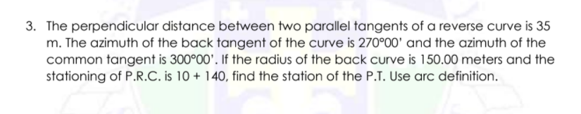 Solved 3. The perpendicular distance between two parallel | Chegg.com