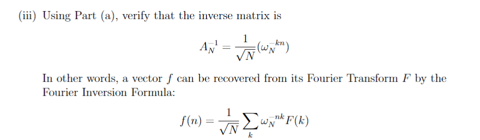 Solved (a) The N-th roots of unity are defined as solutions | Chegg.com