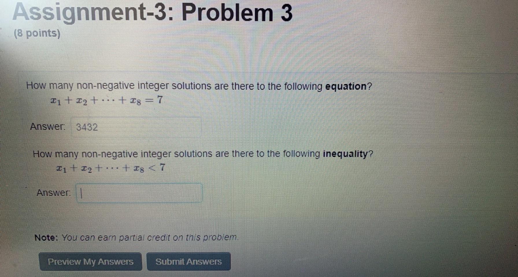 Solved How many non-negative integer solutions are there to | Chegg.com