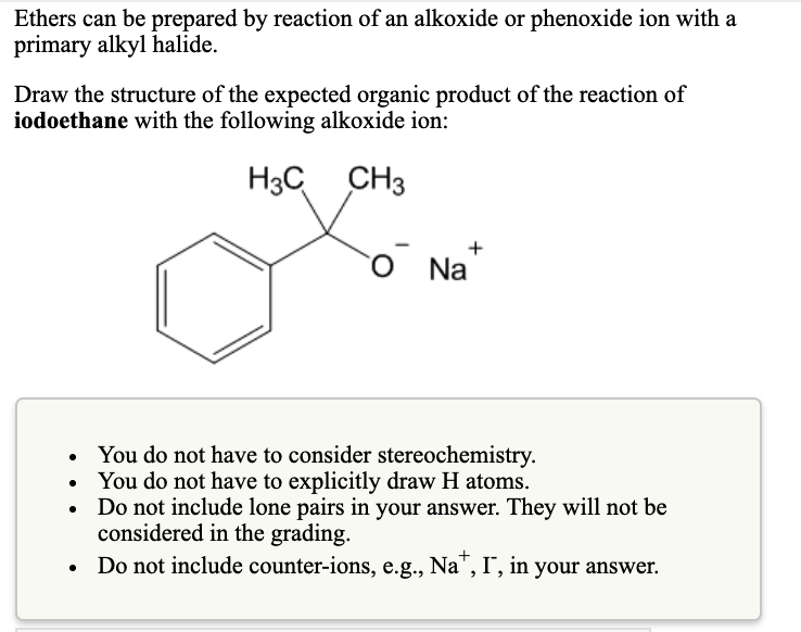 Solved Ethers can be prepared by reaction of an alkoxide or | Chegg.com