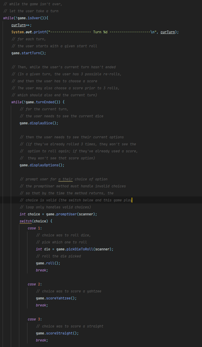 Solved In this project you will be creating your own Yahtzee | Chegg.com
