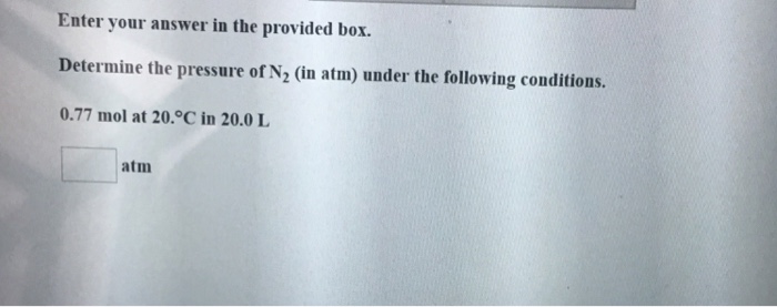 Solved Enter your answer in the provided box. Determine the | Chegg.com