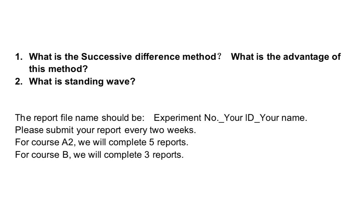 Solved 1. What is the Successive difference method? What is | Chegg.com
