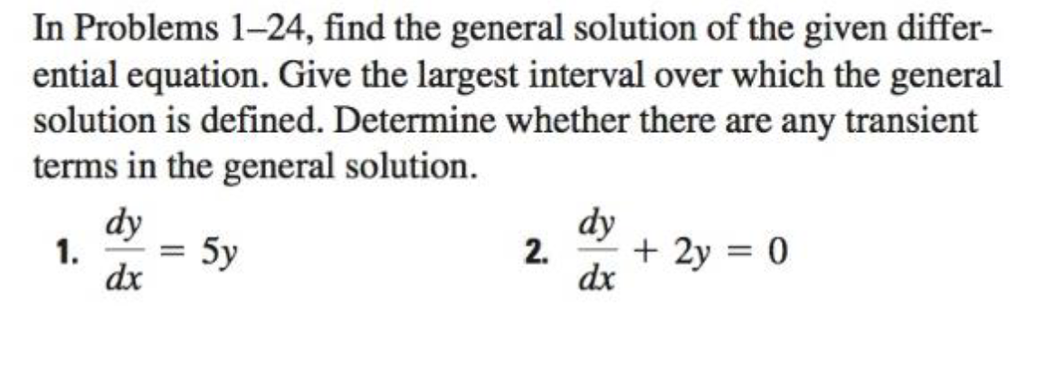 Solved In Problems 1−24, find the general solution of the | Chegg.com