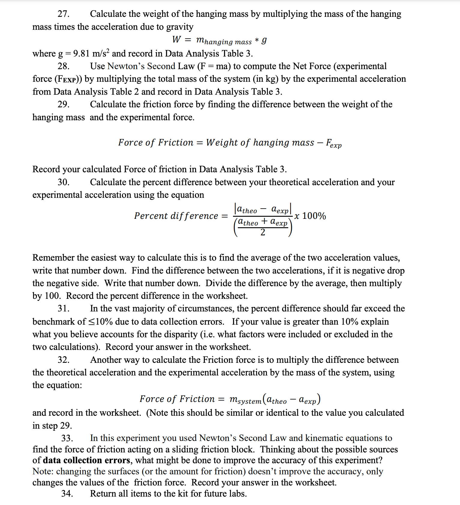 1. Measure the mass of the wood friction block and | Chegg.com