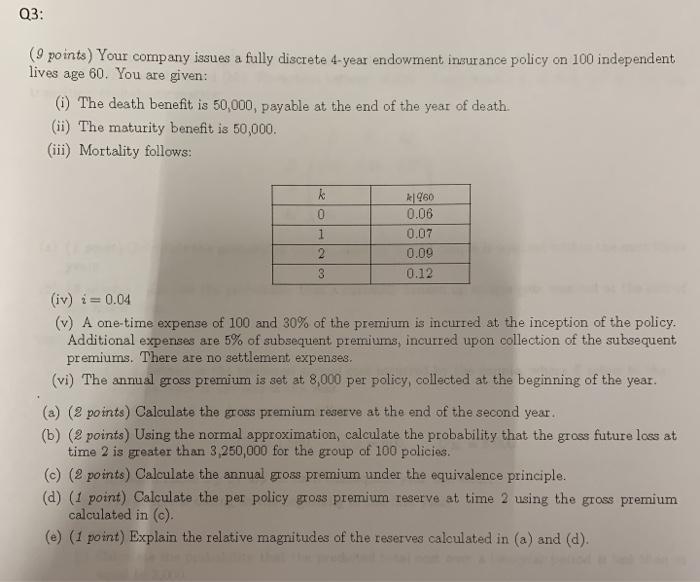 “Long Term Actuarial Math” questionNeed a step by | Chegg.com
