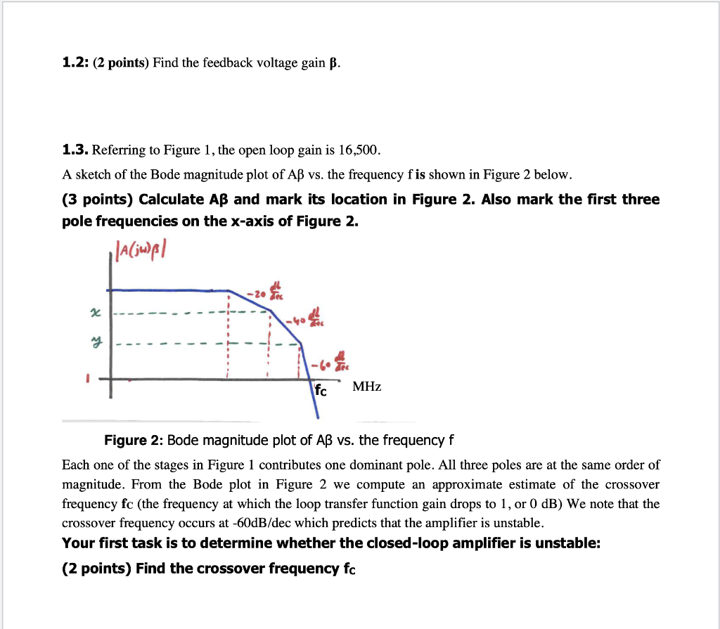 Solved Problem 1: Stabilization of a Multi-Stage Amplifier R | Chegg.com