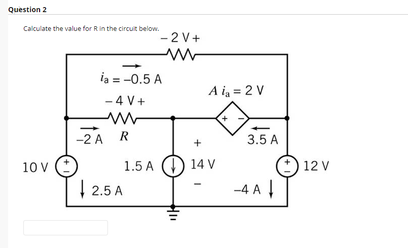 Solved Question 2 Calculate the value for Rin the circuit | Chegg.com