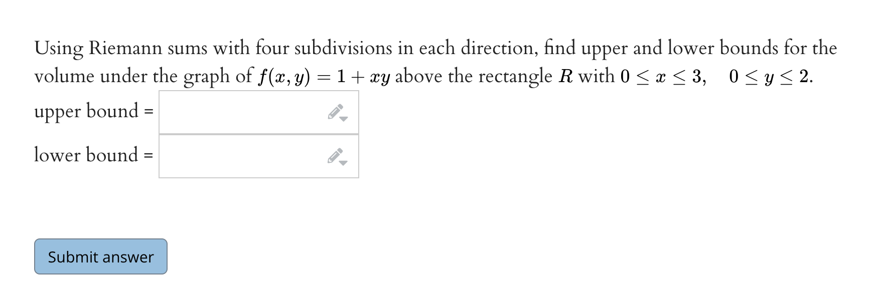Solved - Using Riemann sums with four subdivisions in each | Chegg.com