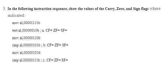 Solved In the following instruction sequence, show the | Chegg.com