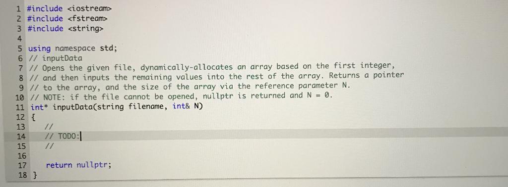 Solved C++ language Opens the given file, | Chegg.com