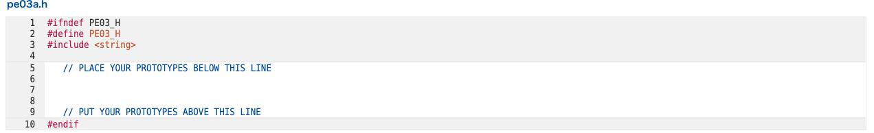 Solved PE03A-Prototypes Write the prototypes for several | Chegg.com